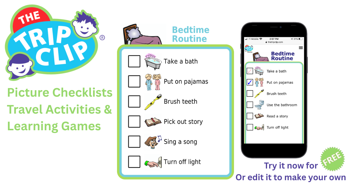 Bedtime Routine with Picture for Kids