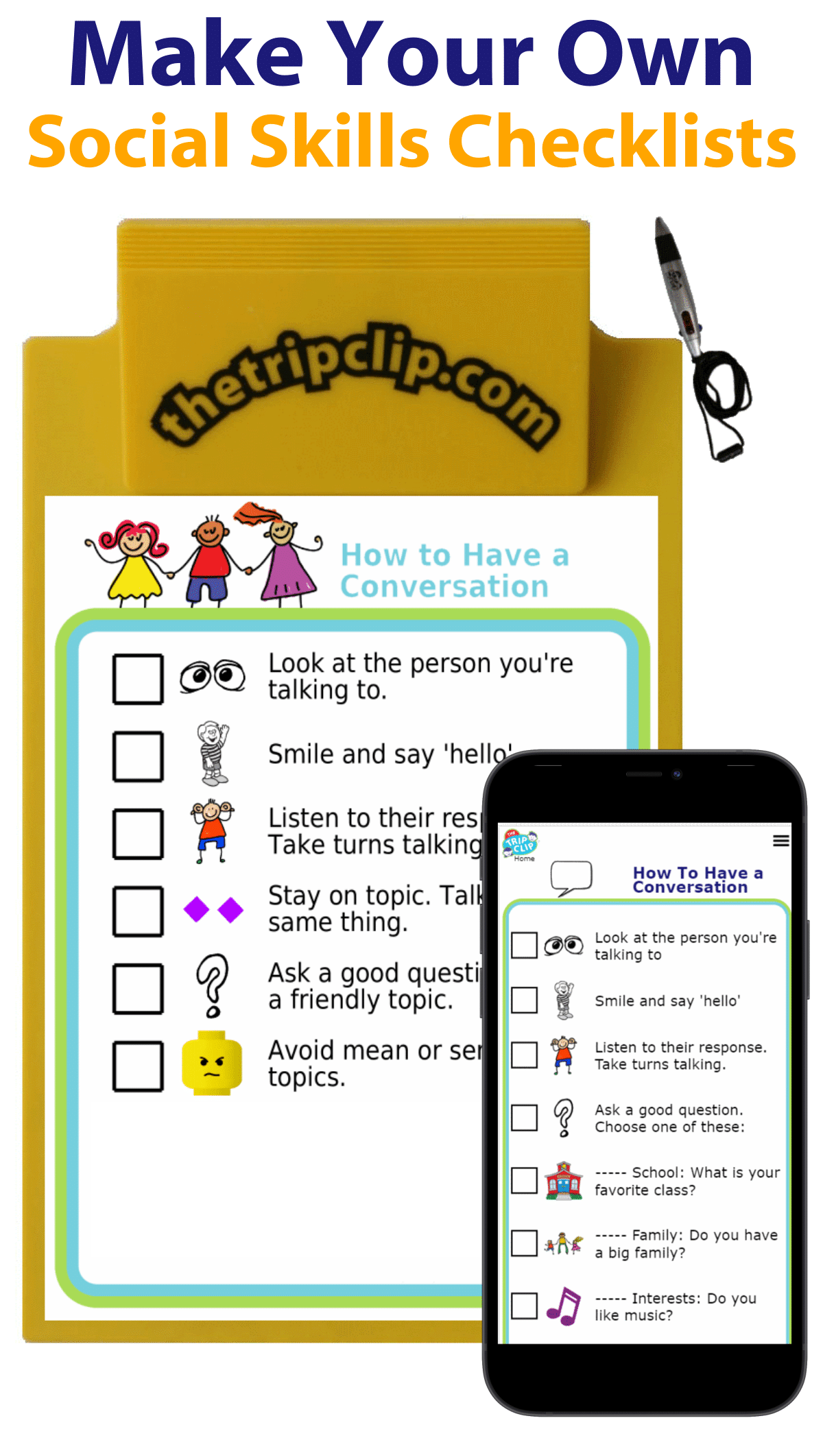 Social Skills Checklists for Kids: Edit | Print | Go Mobile