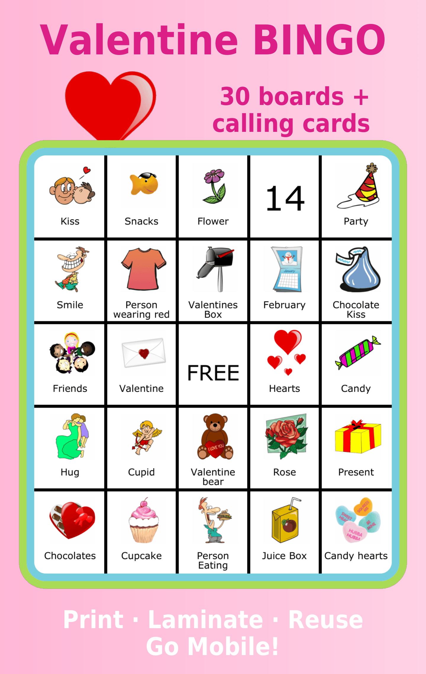 Valentine's Day BINGO (PDF)