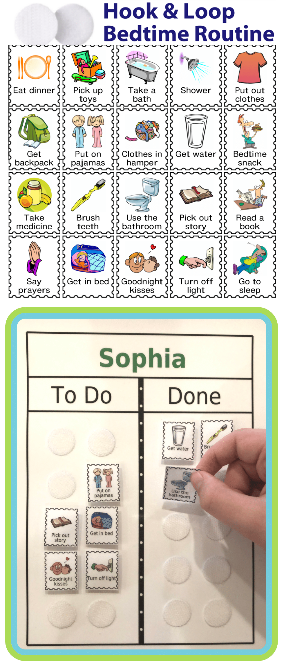 20 Printed Picture Clips for Kids