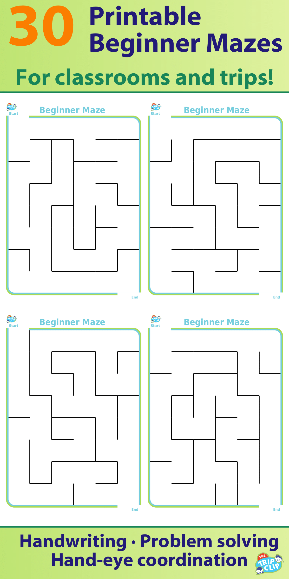 30 Beginner Mazes (PDF)