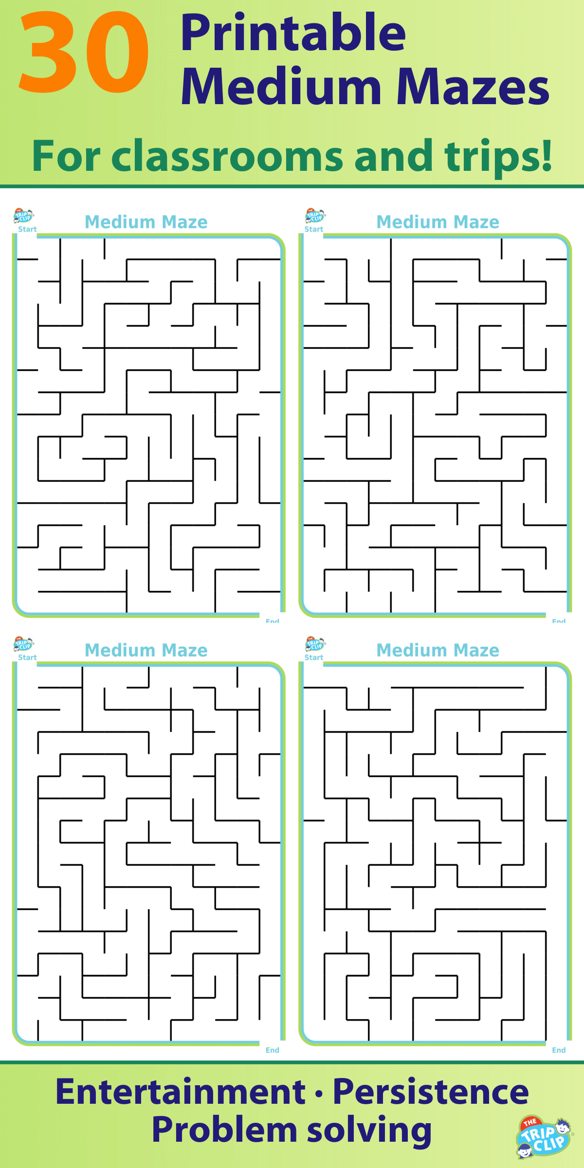 30 Medium Mazes (PDF)