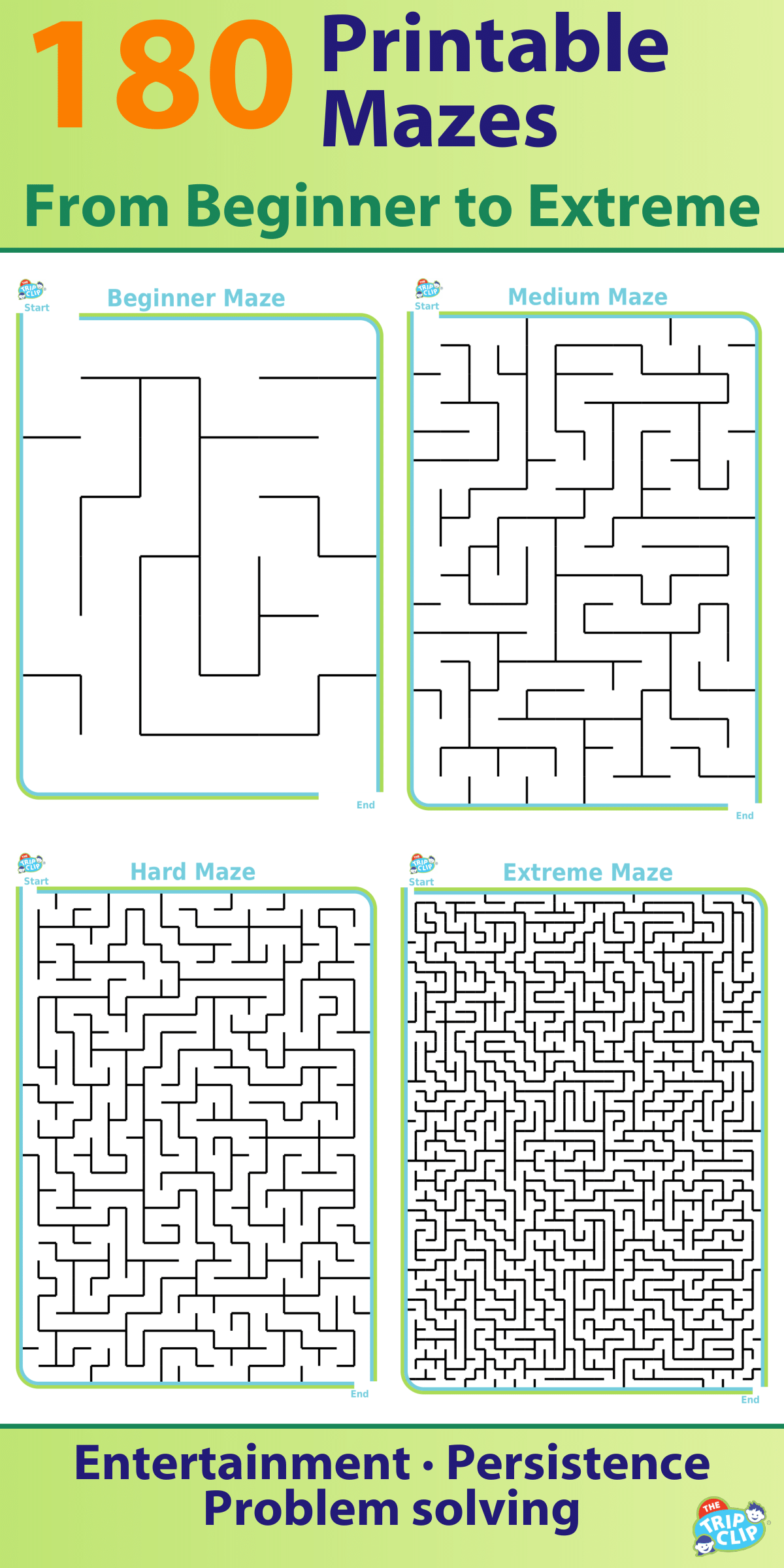 Unlimited Printable Mazes Beginner to Expert