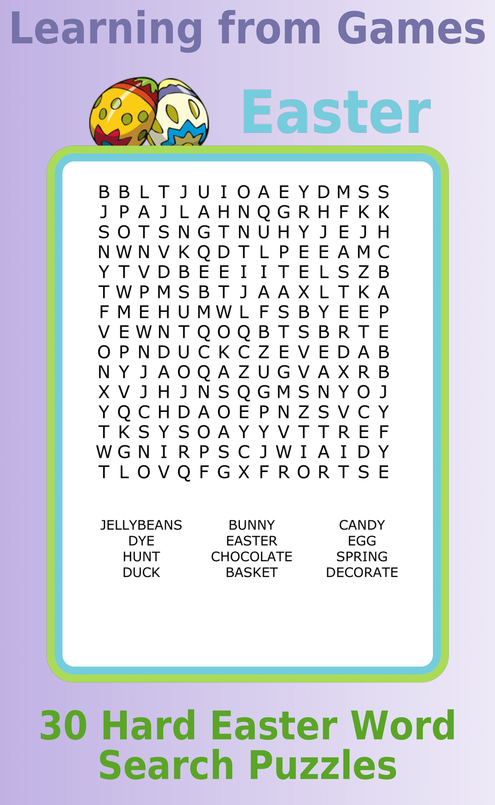Easter Word Search: Hard (PDF)