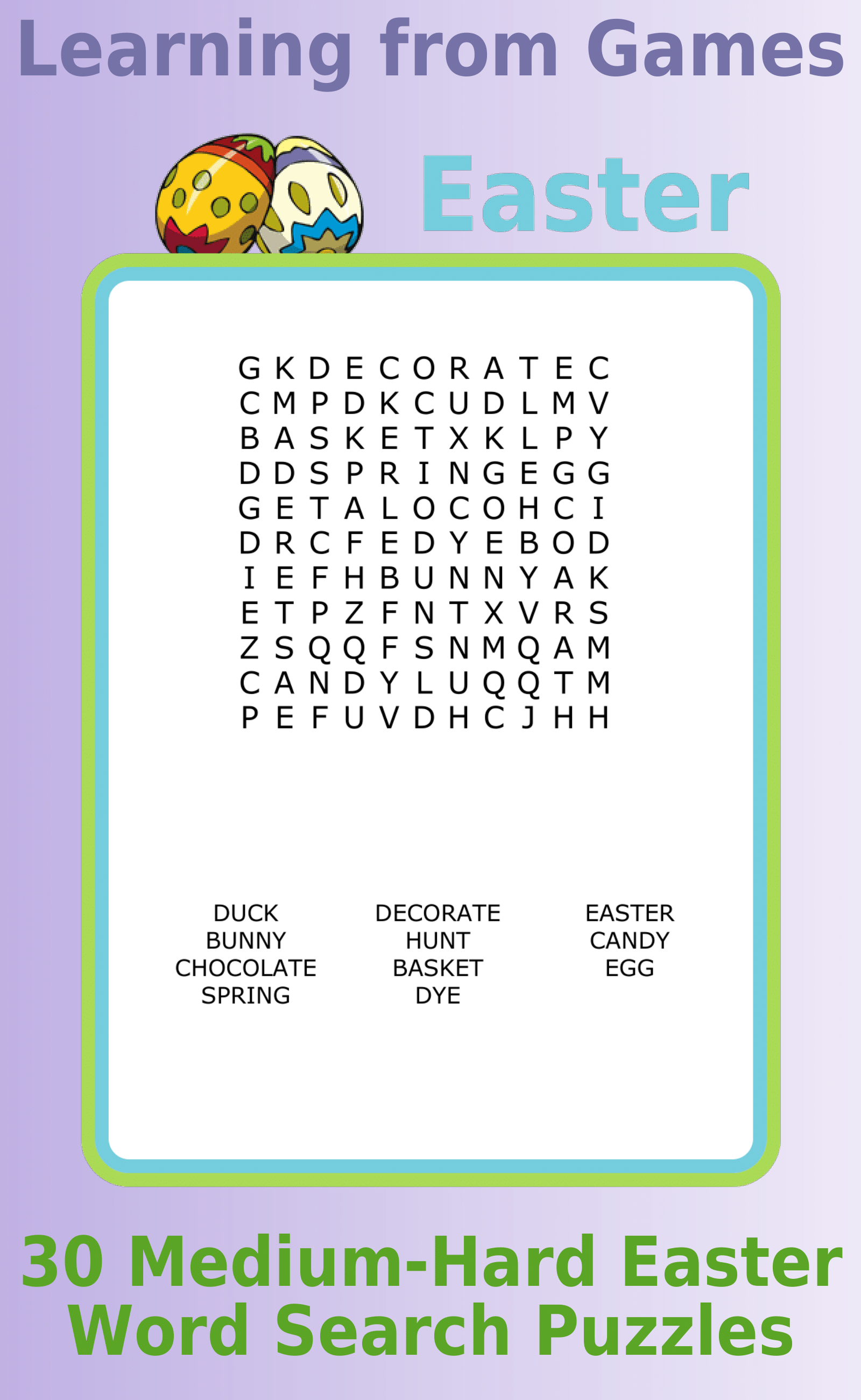 Easter Word Search: Medium (PDF)