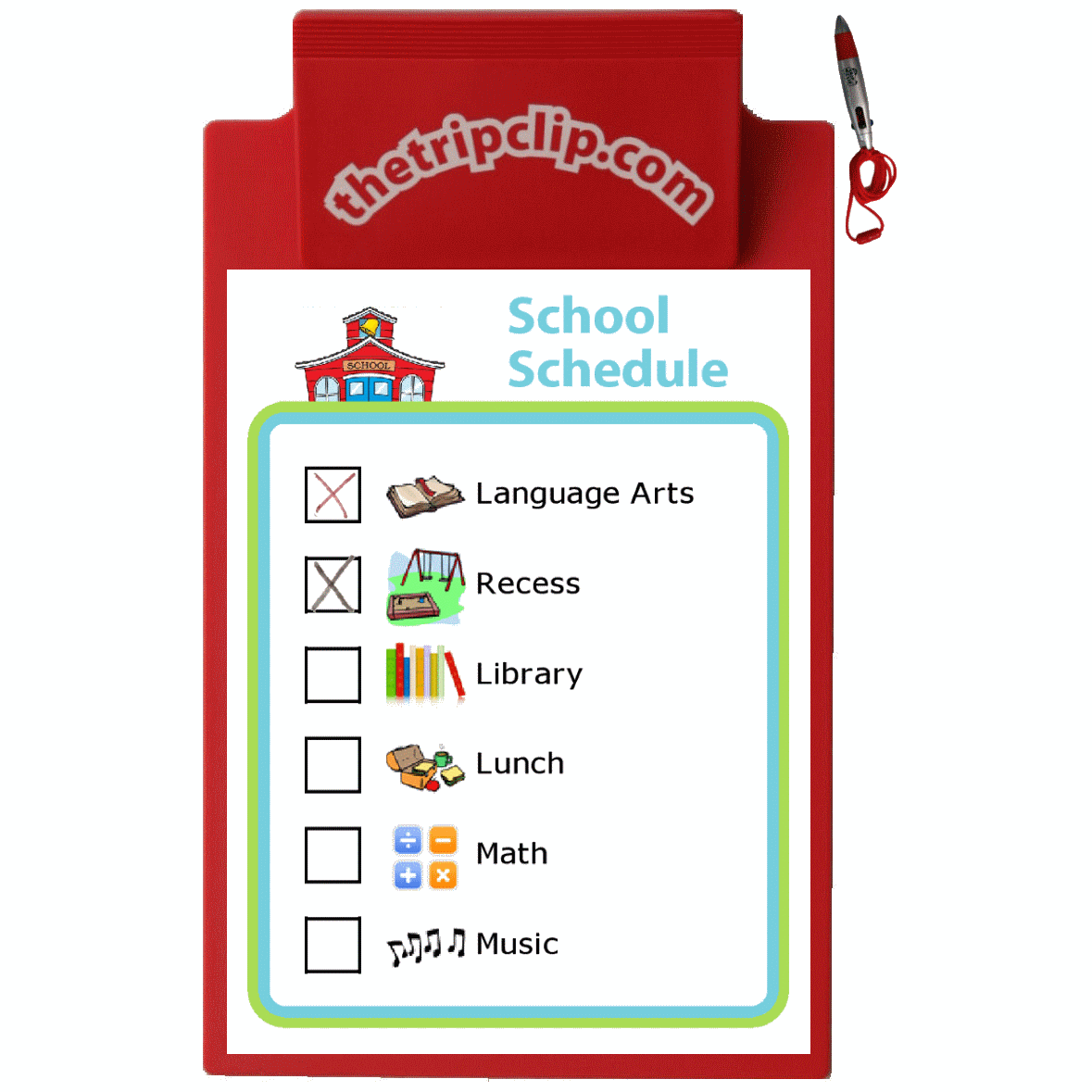 School Schedule Creator: Unlimited Editing & Printing w/ Kid Clipboard & 4-Color Pen