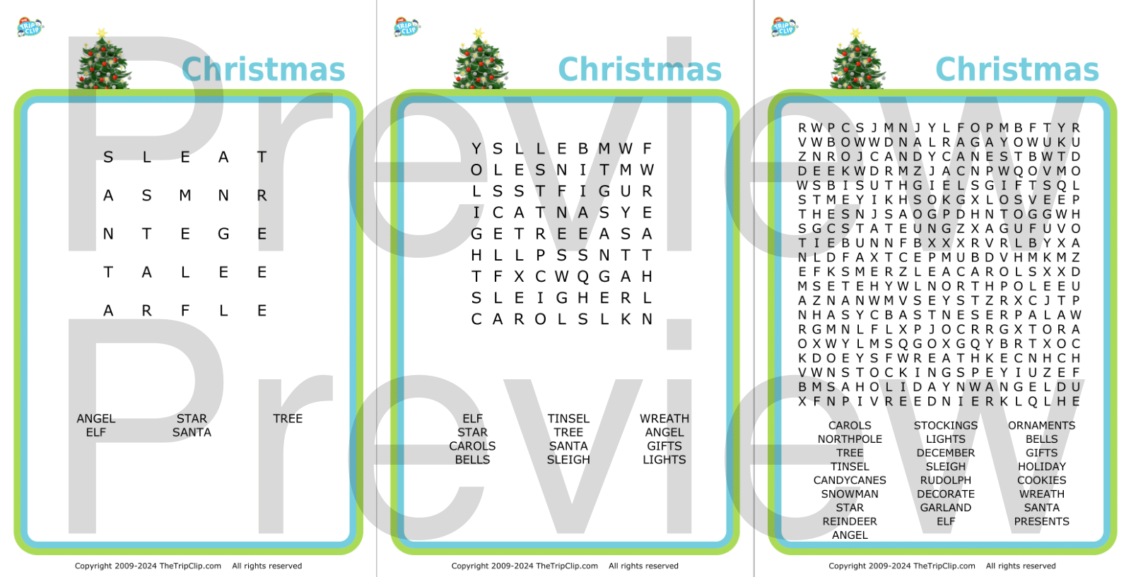Christmas Word Searches (PDF)