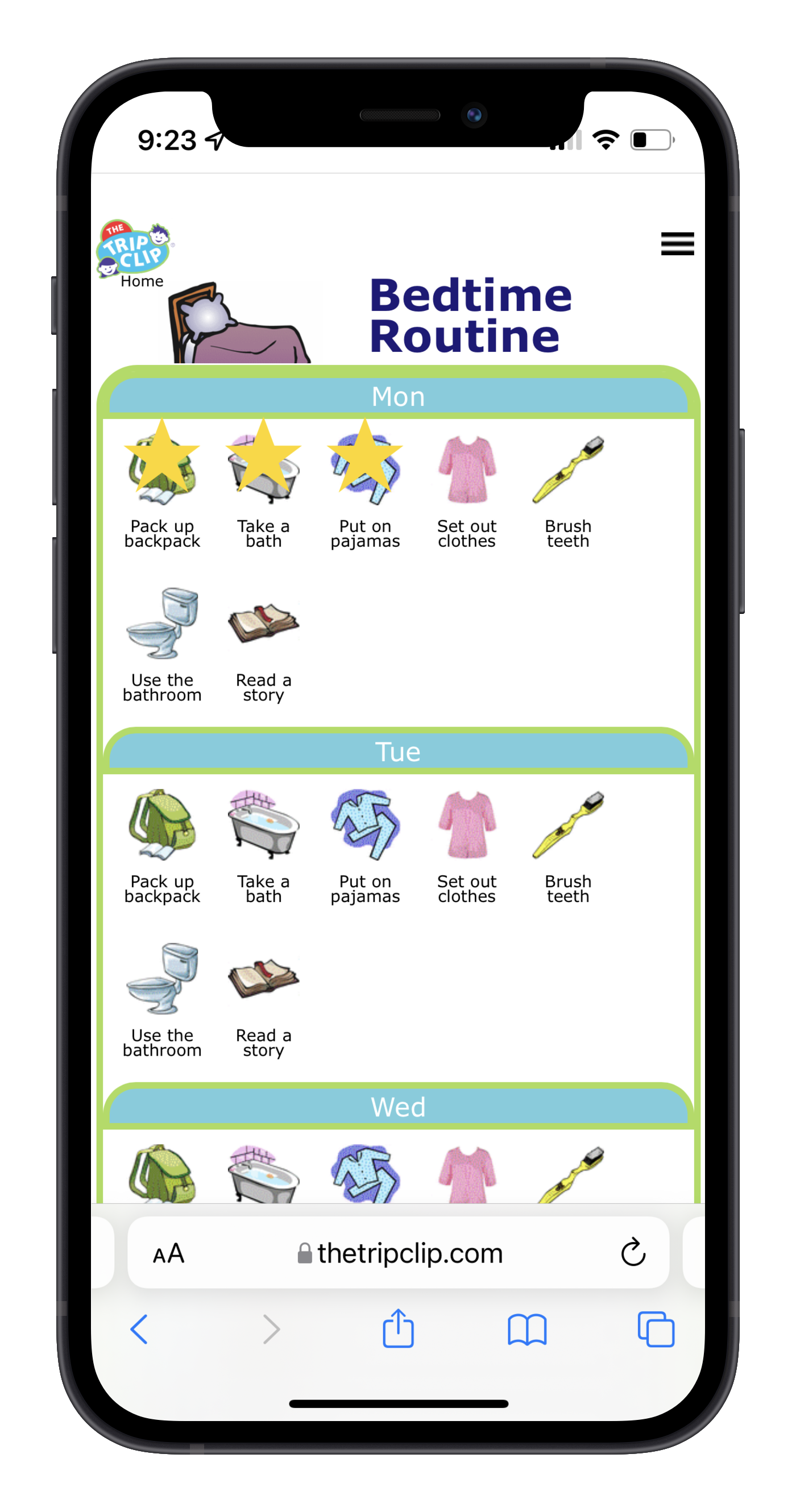 Editable Bedtime Routine Checklists with Pictures: Mobile & Printed