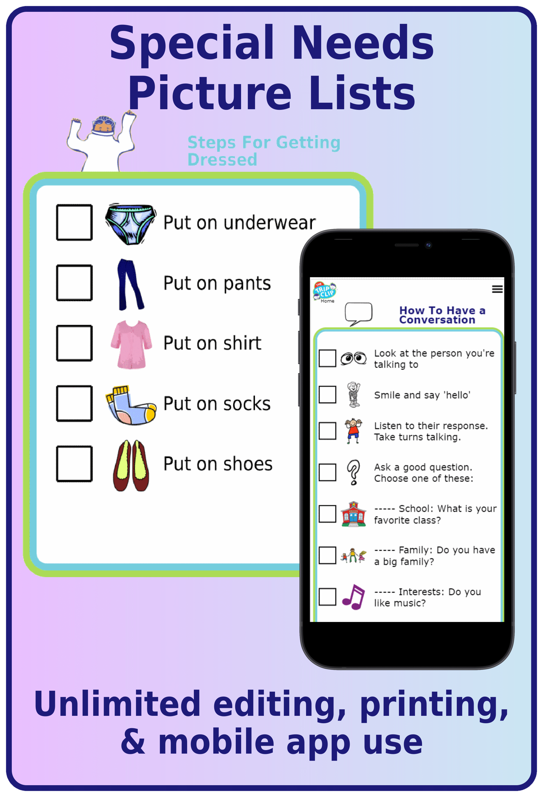 Visual Supports & Picture Checklists for Kids with Special Needs