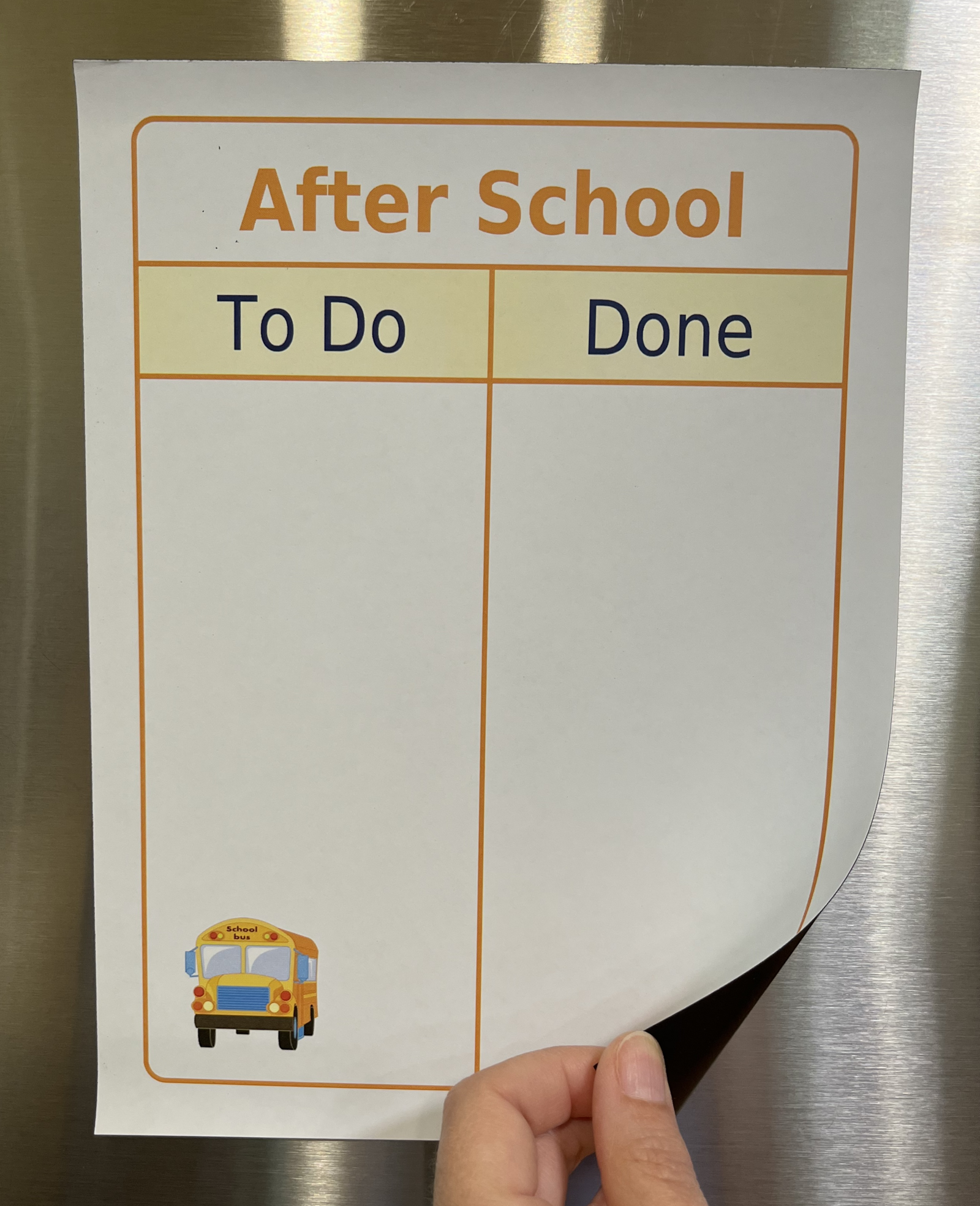 Make a Magnetic Checklist For Your Kids