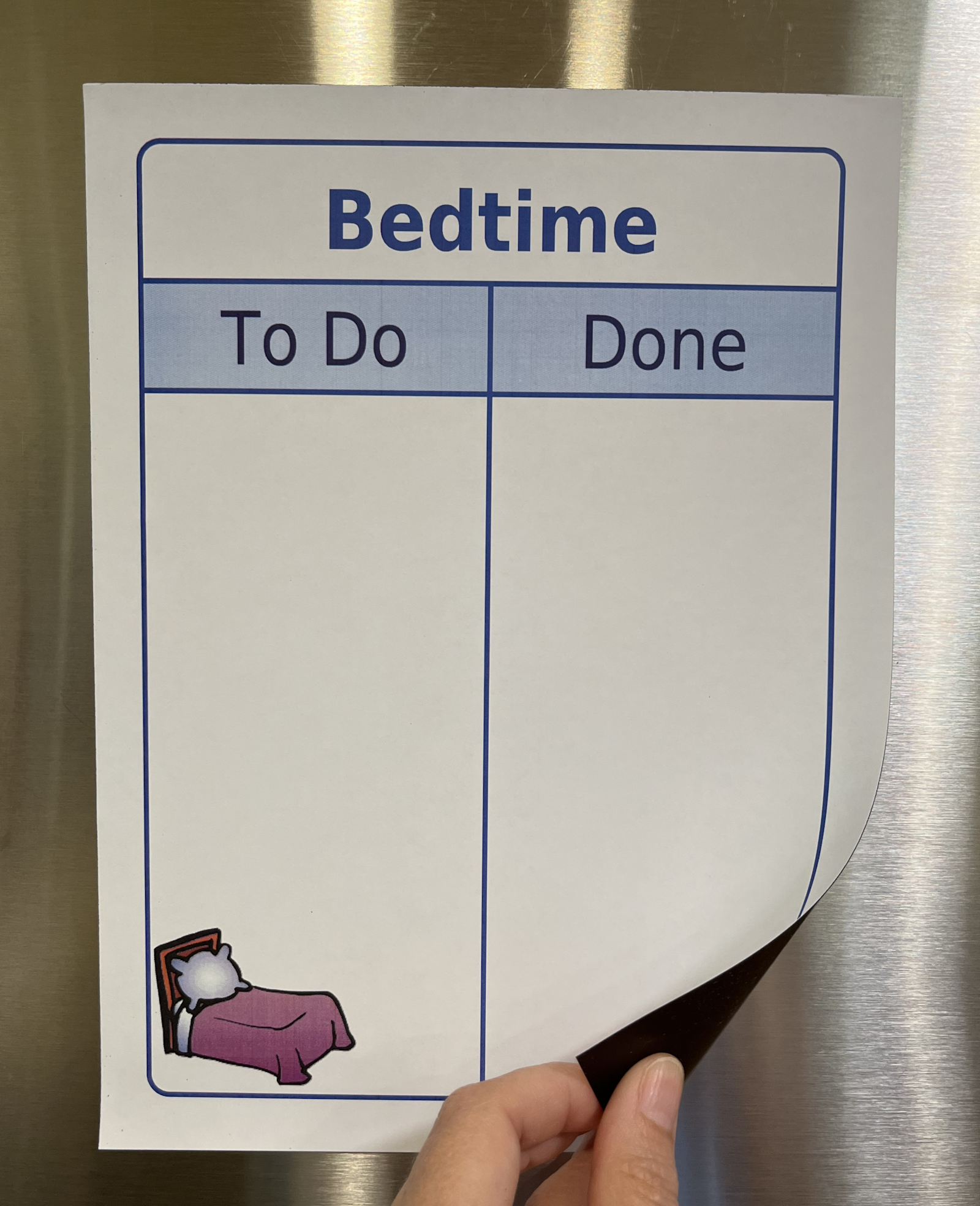 Make a Magnetic Checklist For Your Kids
