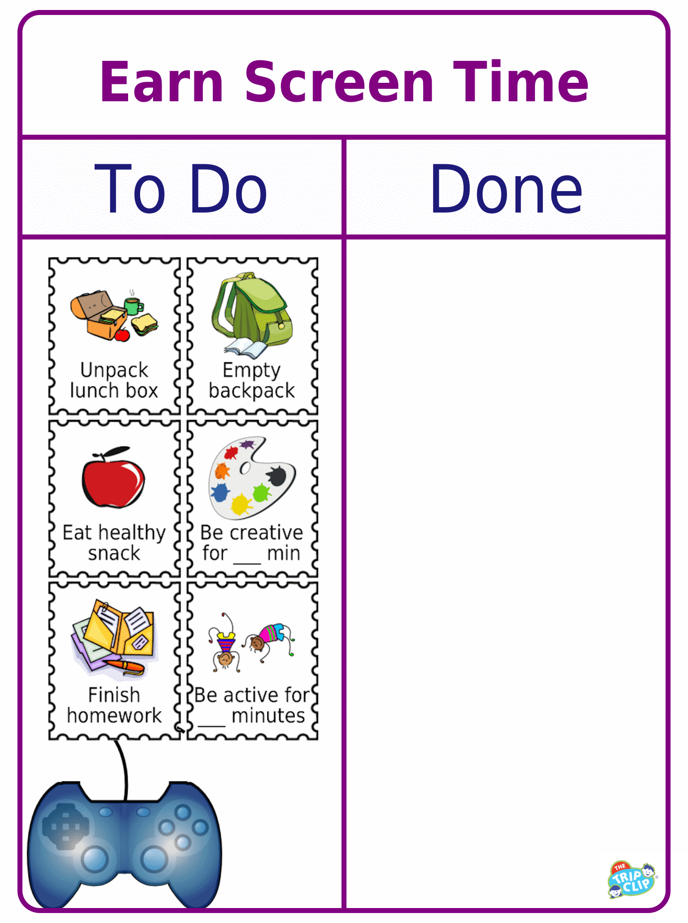 Earn Screen Time (PDF)