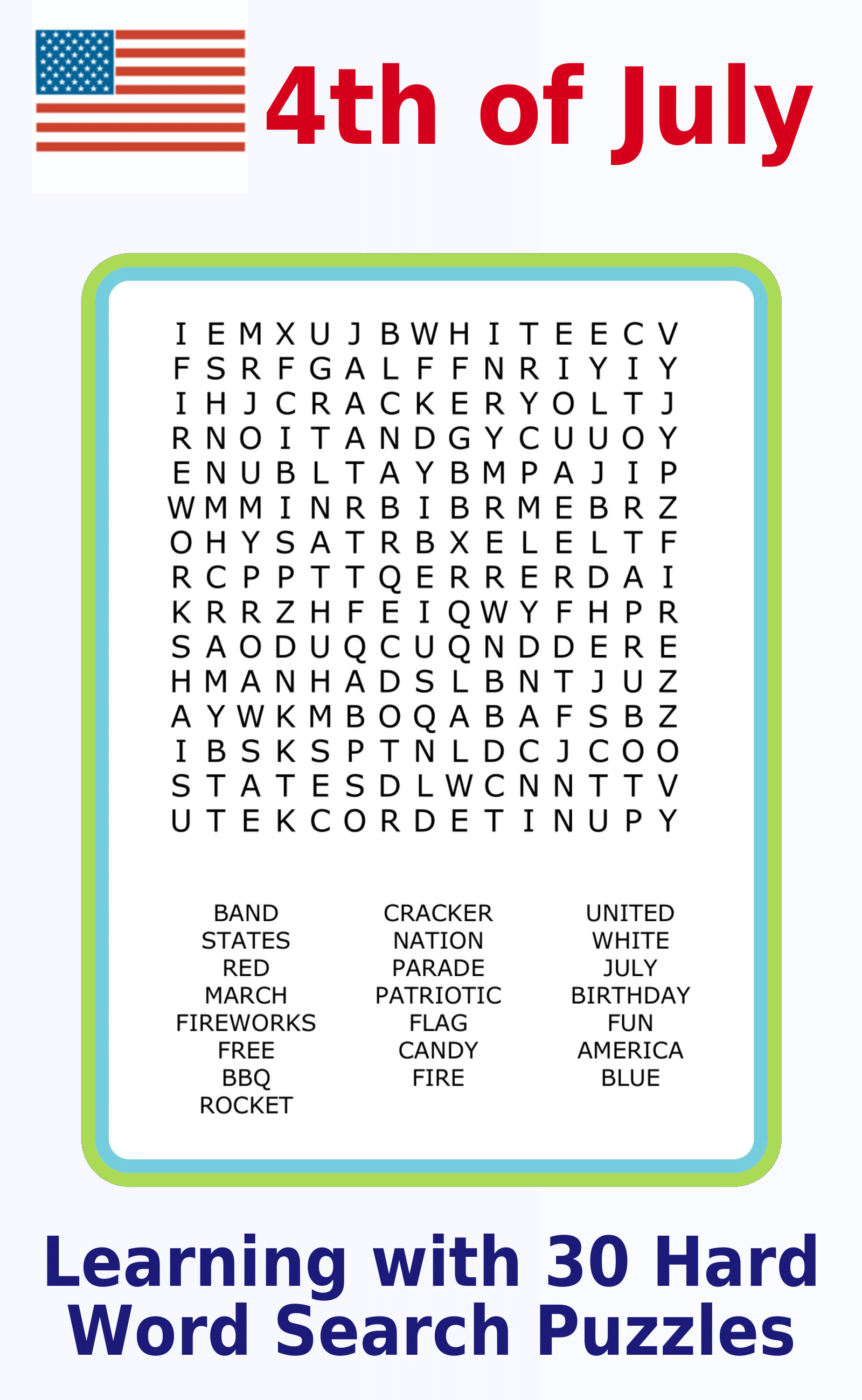 4th of July Word Search (PDF)