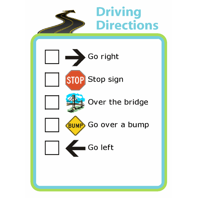 Editable Picture Driving Directions: Mobile & Printed