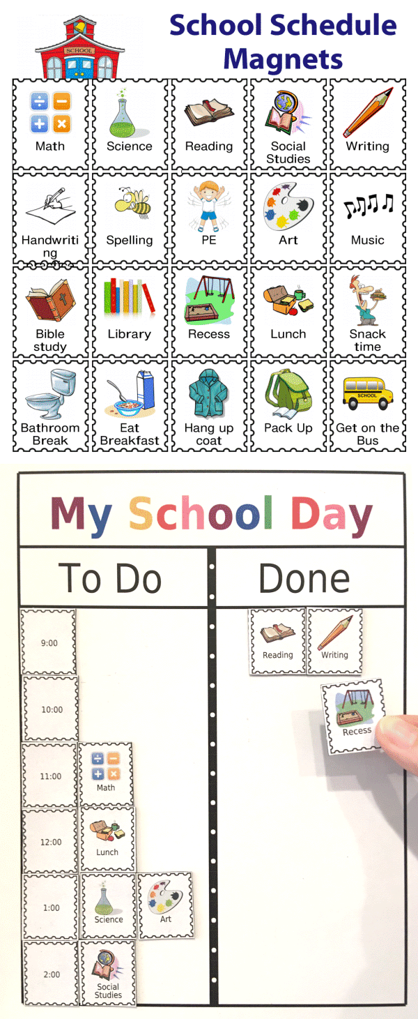 Make a Magnetic Checklist For Your Kids