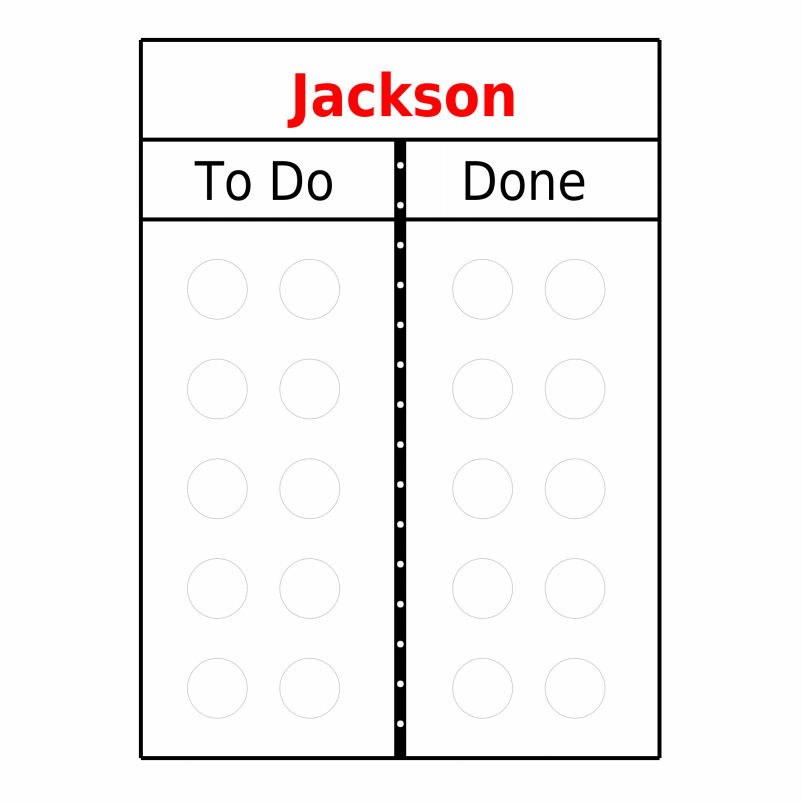 Hook & Loop To Do/Done Board from The Trip Clip
